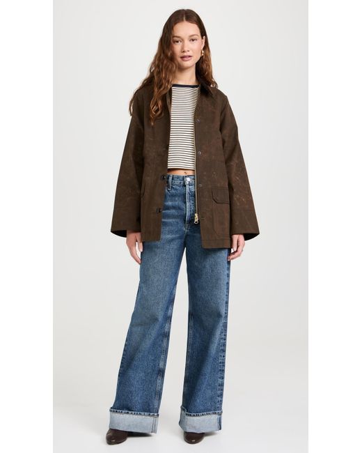 Alex Mill Aex I Chitern Treet Jacket In Waxed Cotton in Brown | Lyst