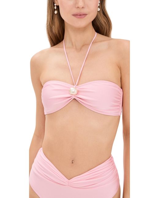 Shani Shemer Hani Heer Juno Bikini Top in Pink | Lyst