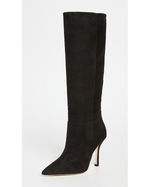 Larroude Leather Kate To The Knee Boots In Black Lyst Canada