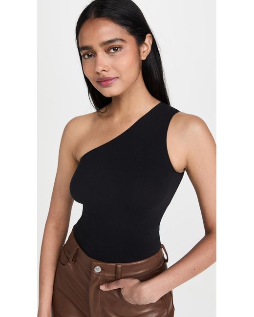 Commando Synthetic Ballet Body One Shoulder Thong Bodysuit In Black Lyst