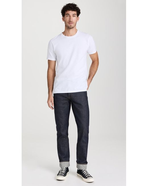 Naked & Famous Weird Guy Dirty Fade Selvedge Jeans in Blue for Men | Lyst