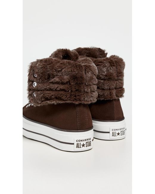 Converse Chuck Taylor All Star Fold-Over Lift Platform Sneakers in ...