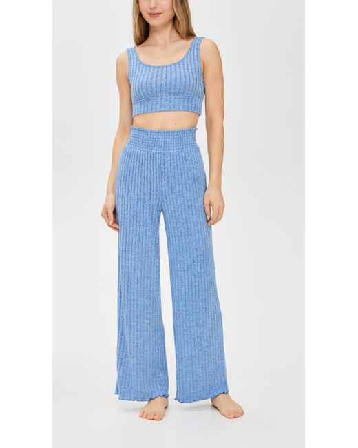 Z Supply Zoe Mini Rib Tank Bra in Blue | Lyst