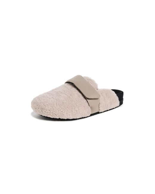 Roam Fuzzy Loafer Mules in White | Lyst