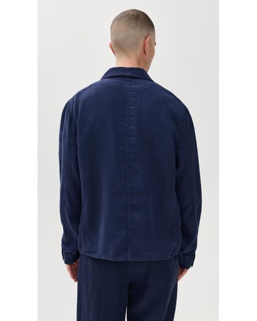 Polo Ralph Lauren Linen Chore Jacket in Blue for Men | Lyst