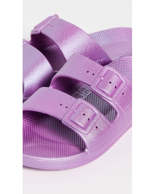 FREEDOM MOSES Metallic Slides in Purple | Lyst