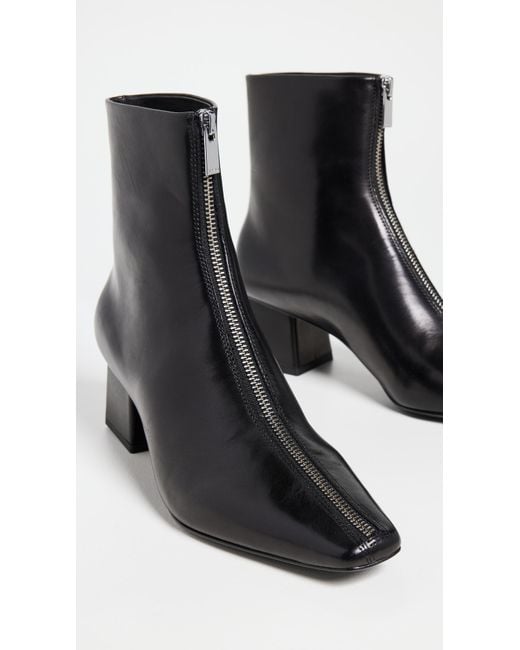 Jonathan Simkhai Ryder Leather Zip Front Boots in Black | Lyst