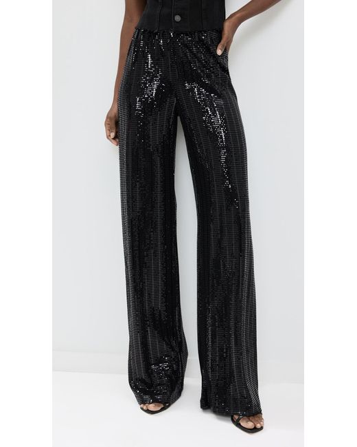 Alice + Olivia Alice + Olivia Elba Full Length Pant in Black | Lyst