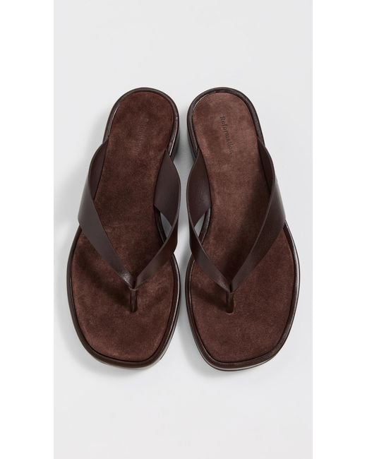 Reformation Eden Platform Thong Sandals in Black | Lyst