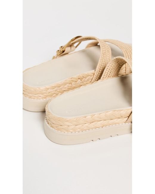 Jonathan Simkhai Aida Raffia Buckle Sandals in Natural | Lyst