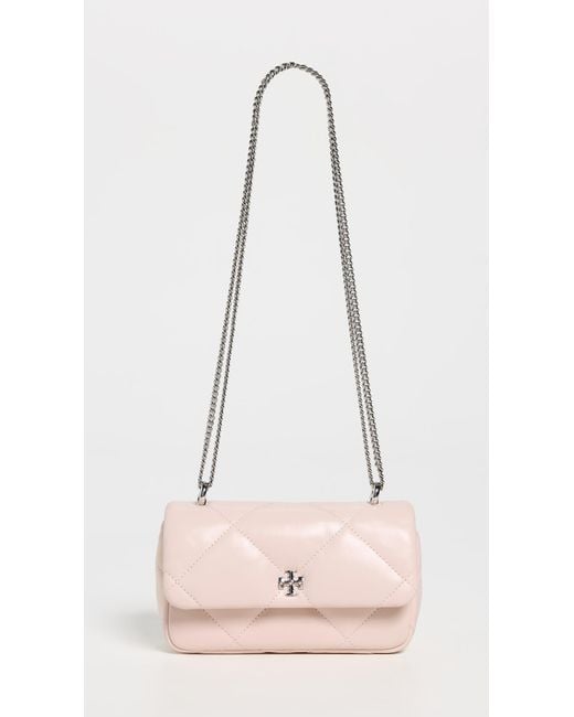 Tory Burch Kira Diamond Quilt Mini Bag in Natural | Lyst