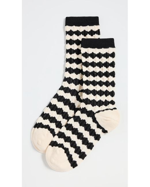 Stems Magic Texture Wool Blend Socks in Black | Lyst