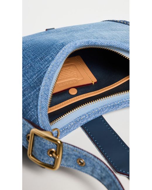 COACH The Originals Denim Hamptons Hobo in Blue | Lyst