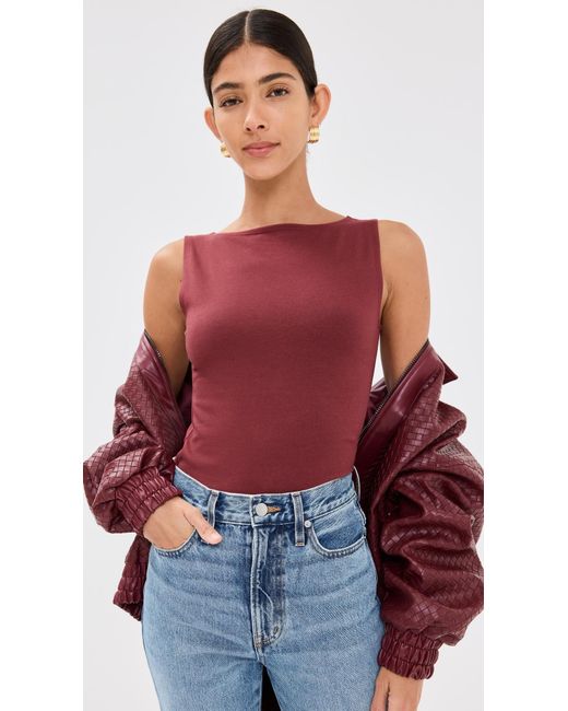 Reformation Reforation Duk Knit Top in Red | Lyst