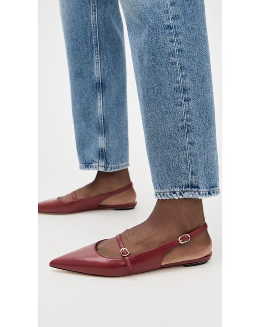 Stuart Weitzman Emilia Mary Jane Slingback Flats | Lyst