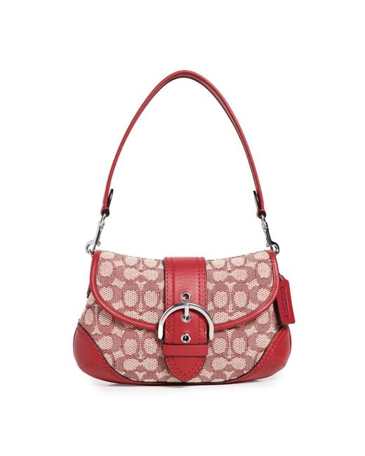 COACH The Originals Signature Jacquard Soho Bag in Red | Lyst