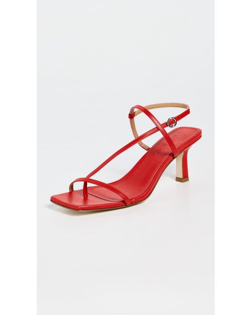 Aeyde Elise Nappa Leather Sandals in Red | Lyst