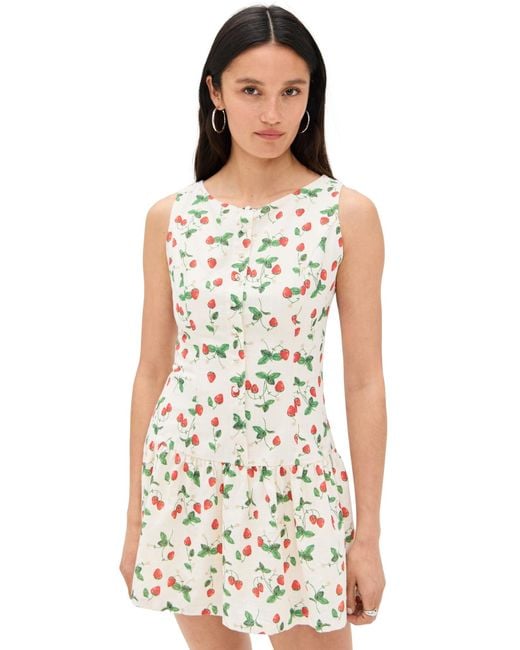Bailey Rose Strawberry Mini Dress in Natural | Lyst