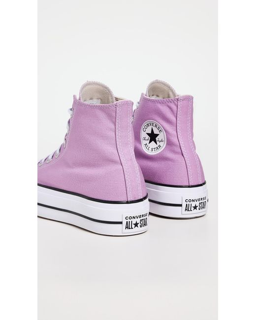 Converse Chuck Taylor All Star Lift Platform Sneakers in Purple | Lyst