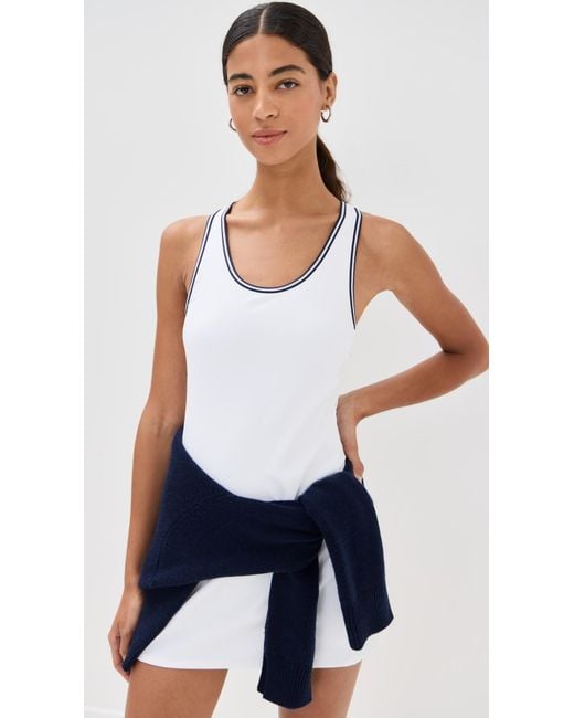 Ralph Lauren Interlock Racerback Tennis Dress in White | Lyst