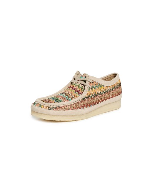 Clarks Somerset Collection Raffia Wallabee Shoes in White for Men | Lyst
