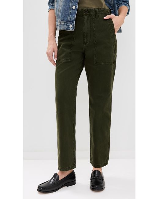 Alex Mill Neil Herringbone Pants in Green | Lyst