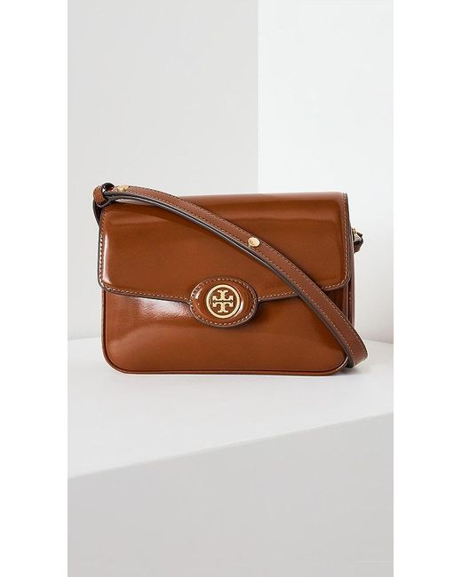 Tory Burch Robinson Spazzolato Convertible Shoulder Bag in Brown | Lyst Tory Burch Robinson Spazzolato Convertible Shoulder Bag in Brown | Lyst