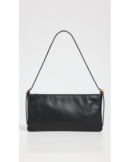 Madewell Slouch Mini Shoulder Leather in Black | Lyst