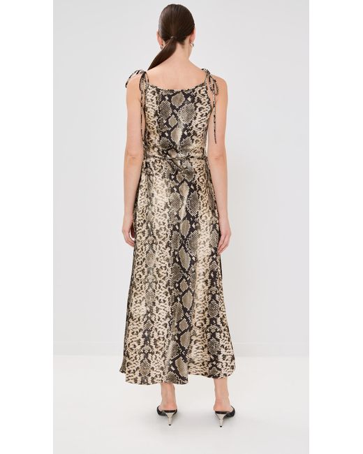 Acne Studios Python Fluid Seersucker Dress in Natural | Lyst