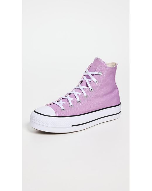 Converse Chuck Taylor All Star Lift Platform Sneakers in Purple | Lyst