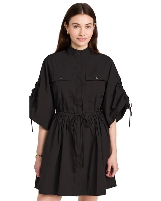 Hevron Hannah Mini Dress in Black | Lyst