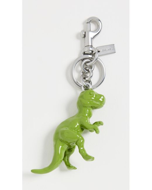 COACH T-Rex Bag Charm Key Chain in White | Lyst