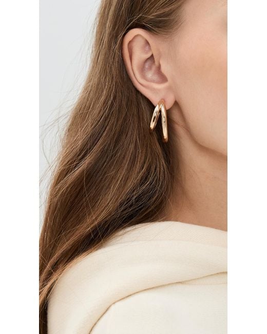 Jennifer Fisher 1 Double Lilly Mini Hoops in White | Lyst