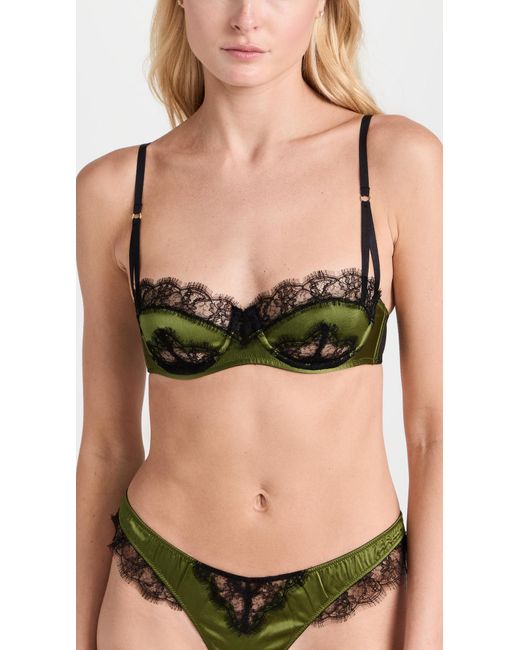 Kiki De Montparnasse Lace Inset Balconette Bra In Black Lyst