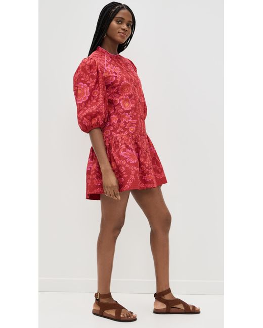 FARM Rio Mini Dress in Red | Lyst