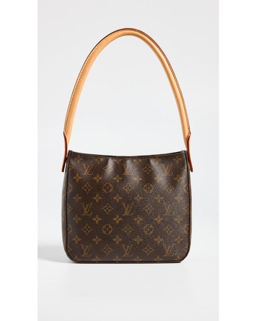 Shopbop Archive Louis Vuitton Looping Mm, Monogram in Brown | Lyst
