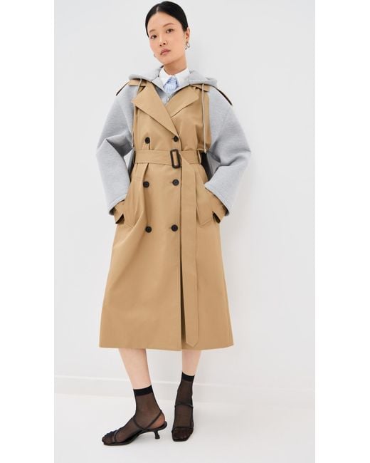 Monse Deconstucted Combo Trench Coat in Natural | Lyst