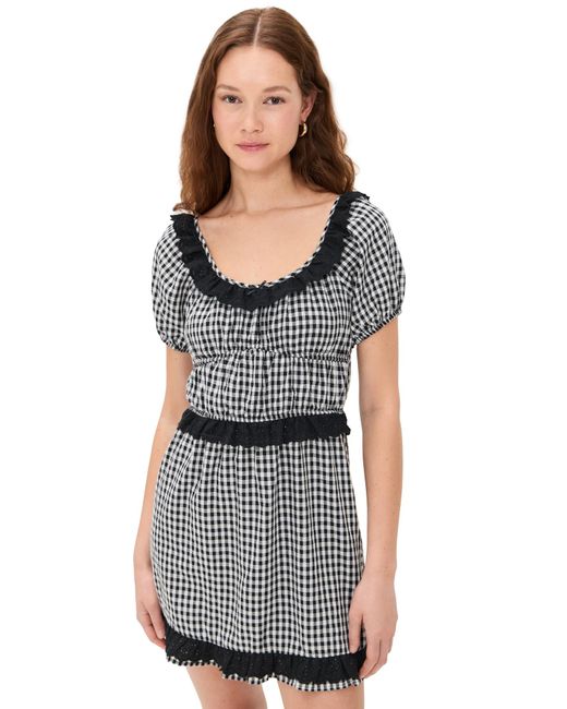 Bailey Rose Gingham Dress in Black | Lyst