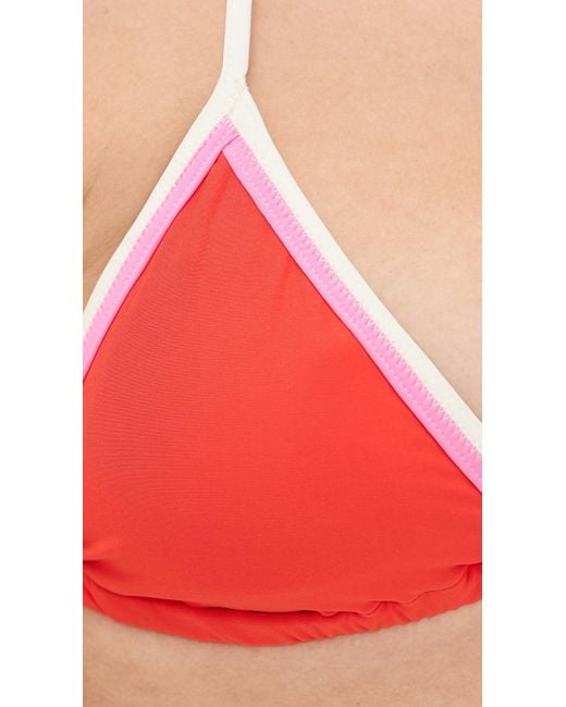 PQ Swim Thea Triangle Bikini Top in Red | Lyst