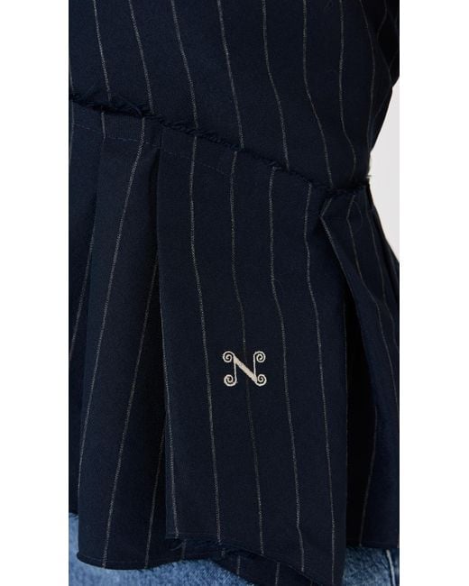 Nackiyé Bang Bang Gilet Style Shirt in Blue | Lyst