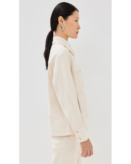 Another Tomorrow Another Toorrow Overized Deni Jacket in Natural | Lyst
