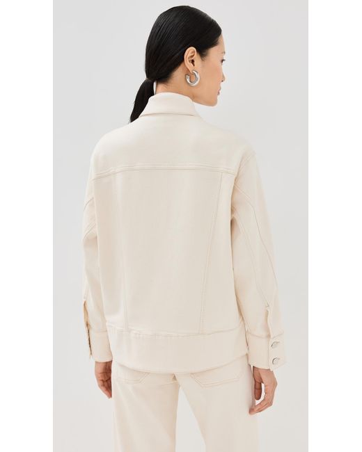 Another Tomorrow Another Toorrow Overized Deni Jacket in Natural | Lyst