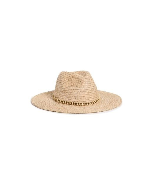 Hat Attack Raffia Braid Continental Hat in White | Lyst