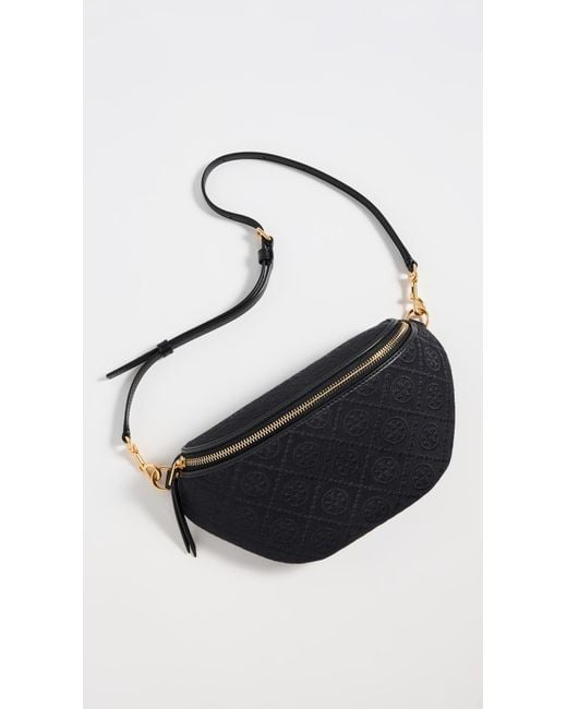 Tory Burch T Monogram Belt Bag in Black | Lyst