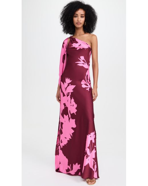 Hemant & Nandita Heant And Nandita One Houlder Long Dre Black Agenta in ...