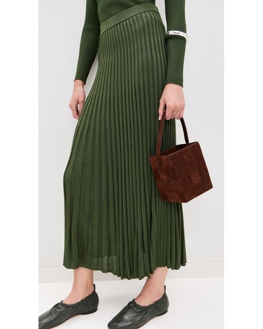 Loeffler Randall Laith Wide Woven Top Handle Bucket Bag in Brown | Lyst