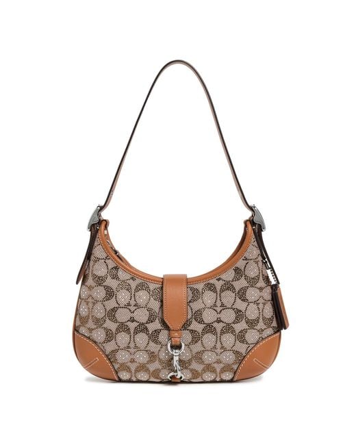 COACH The Coach Originals Crystal Signature Bag in Brown | Lyst