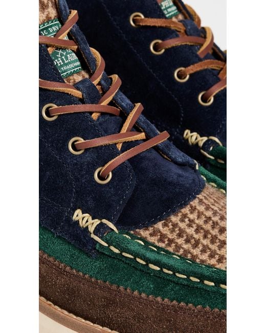 Polo Ralph Lauren Mixed Ranger Work Boots in Blue for Men | Lyst