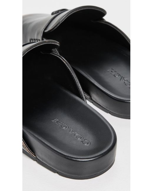 COACH Sculpted C Loved Leather Clog in Black | Lyst