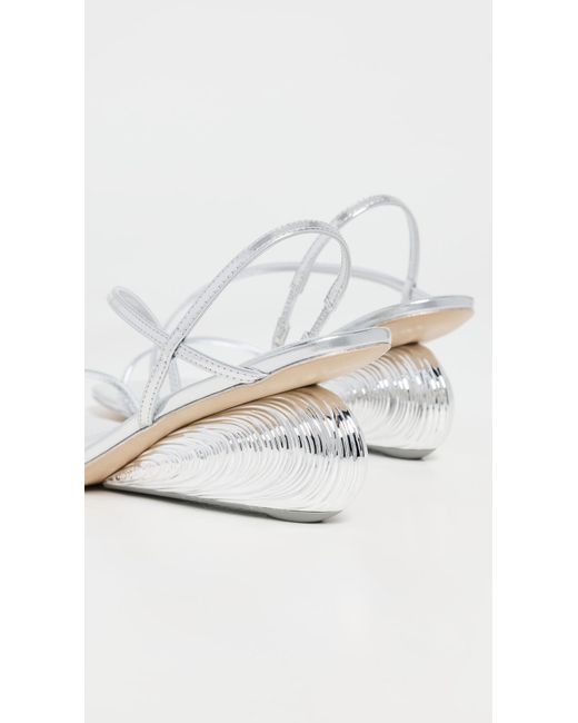 Jonathan Simkhai Bridget Oyster Shell Wedge Sandals in White | Lyst